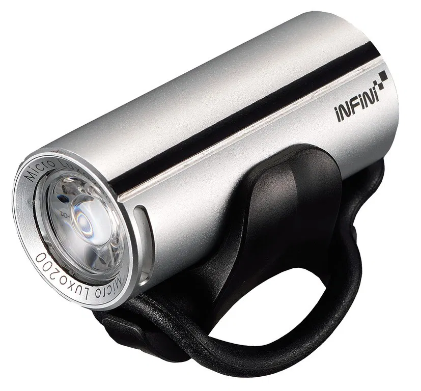 Infini helmet light Micro Luxo I-273P Silver, USB port – Blokada.si ...